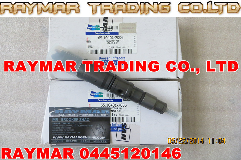 BOSCH common rail injector 0445120146 for DAEWOO DOOSAN 65.10401-7006